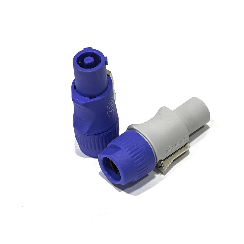 PowerCon plug Connector Cable blue/white 3Pins Adapter powercon male ...