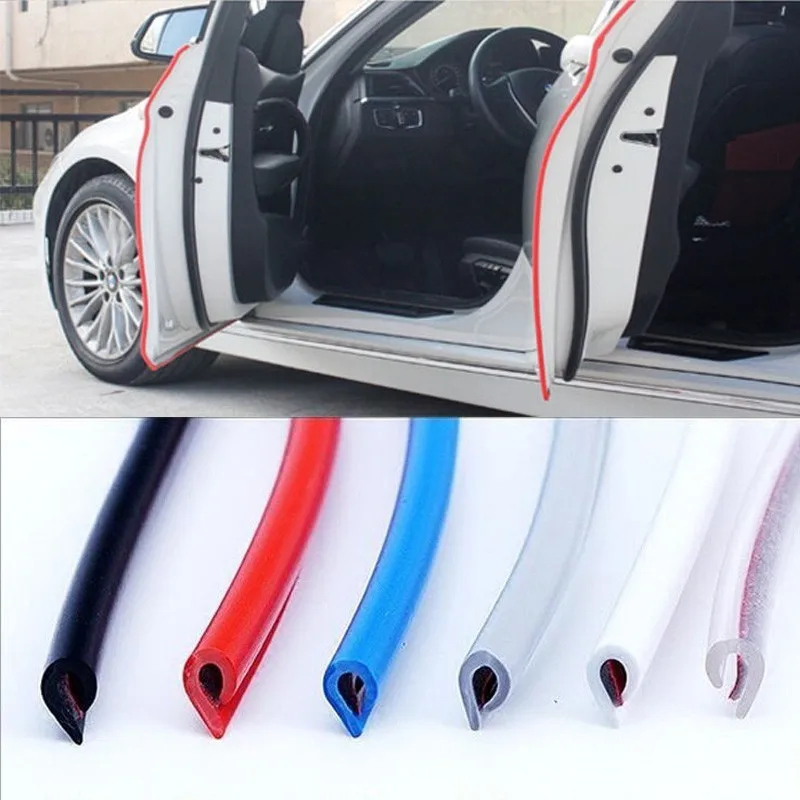 5M/Pack Auto Universal Car Door Edge Rubber Scratch Protector Moulding ...