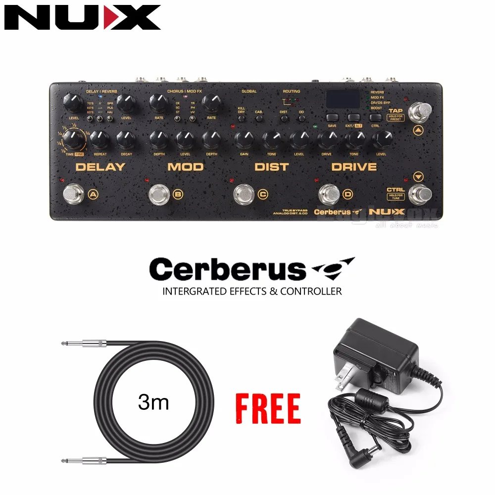 Nux Cerberus Multi Efeitos Pedal De Guitarra Analógico Overdrive ...