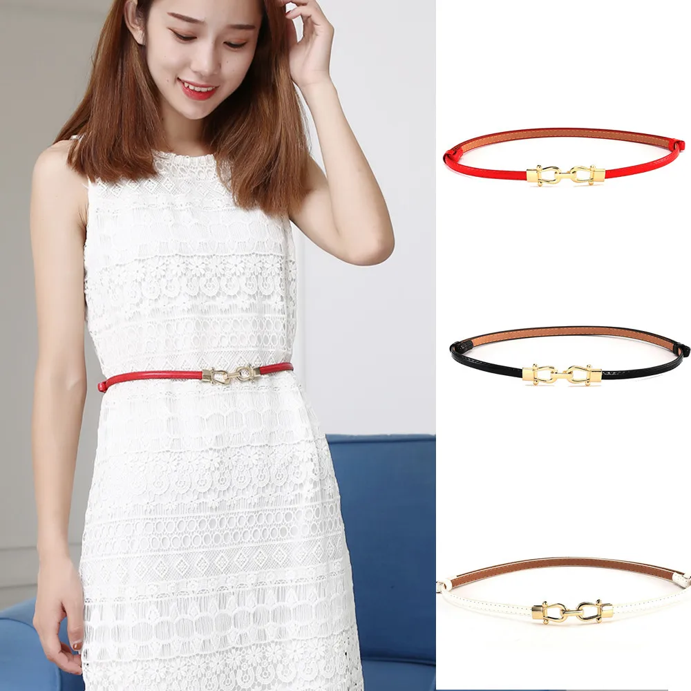 Buy Leather Skinny Women Belt Thin Waist Belts For Dresses Up To 37with