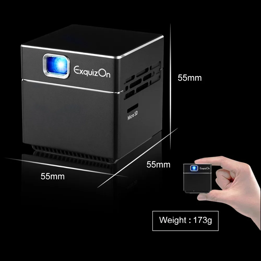 Exquizon S6 Mini Dlp Projector Wifi Wireless Pocket Portable Smart ...