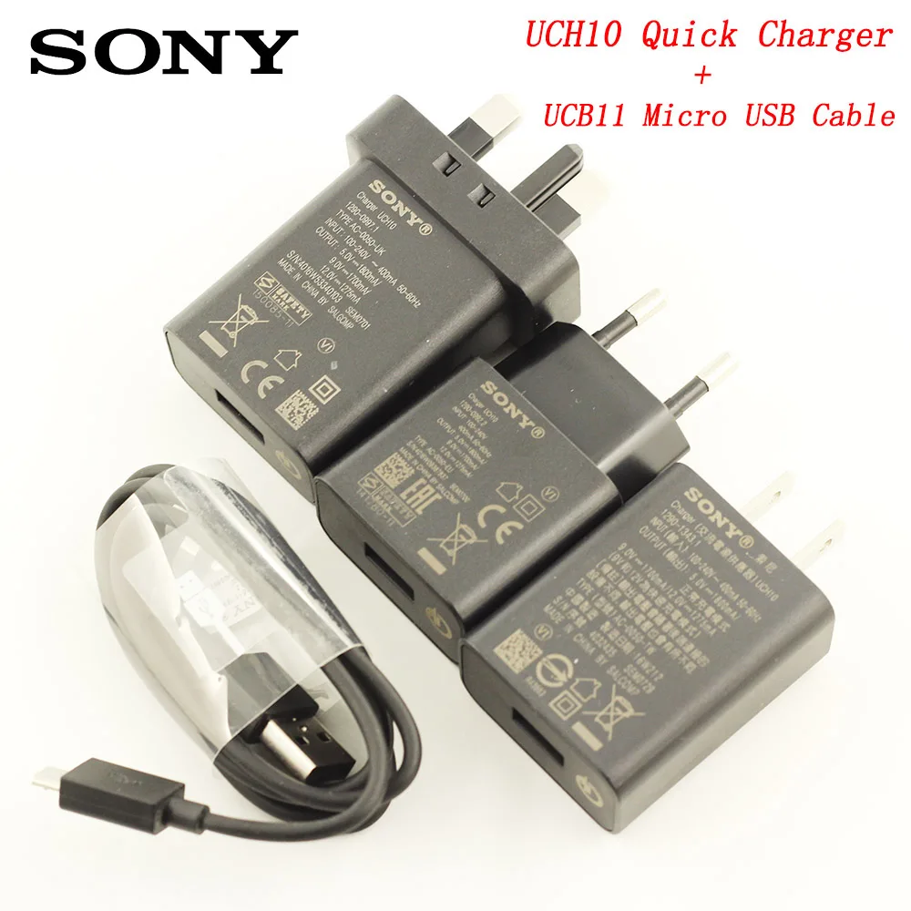 Original SONY Fast Charger Adapter UCH10 12V 1275MA Micro USB Cable For ...