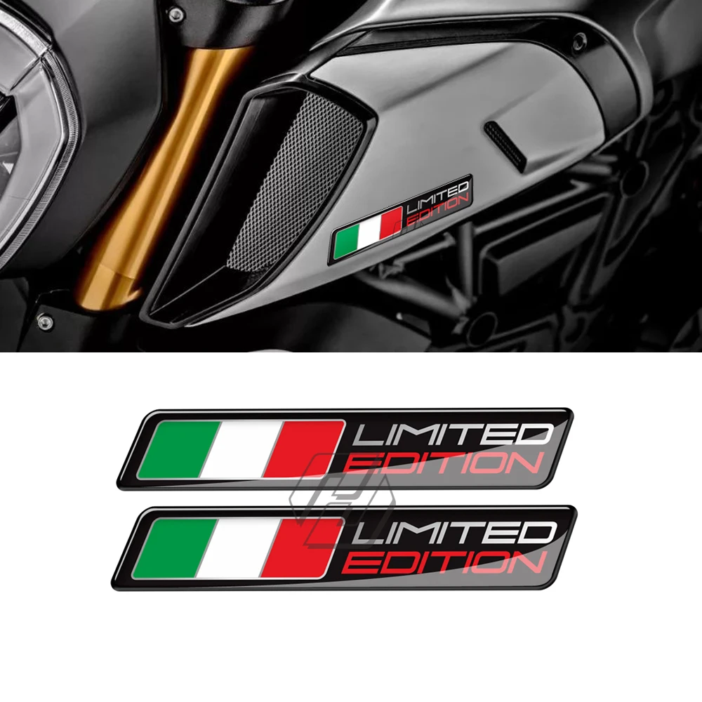 3D Motorcycle Decal Italy Flag Stickers Italia Limited Edition Sticker ...