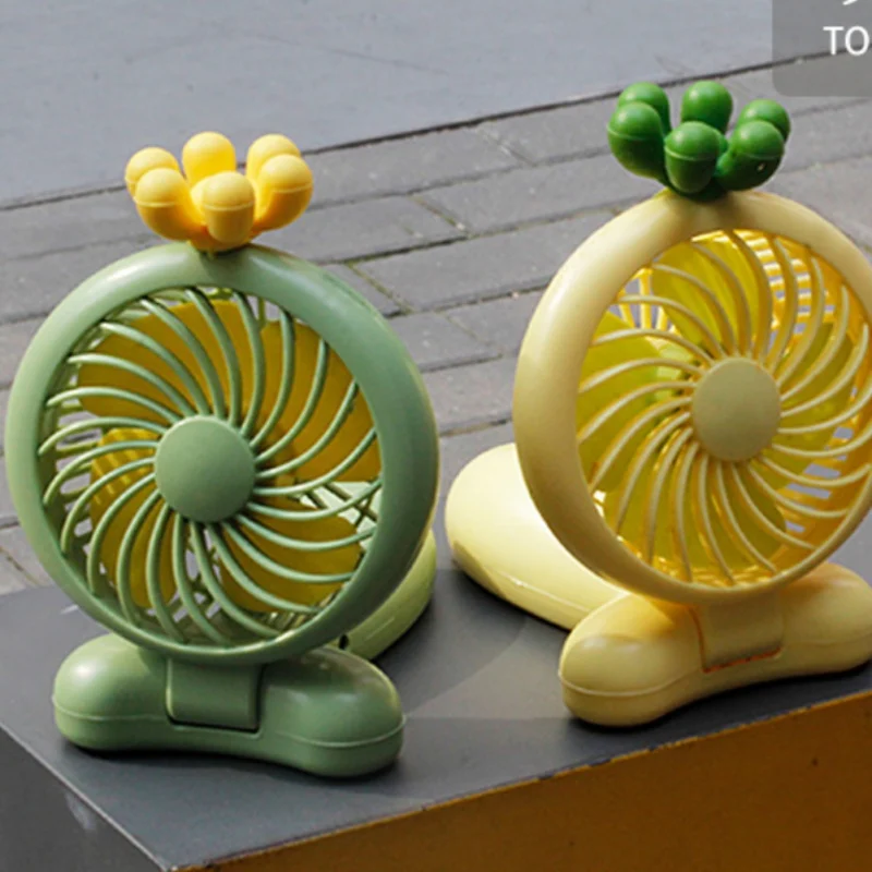 New Portable USB Rechargeable Mini Cute Fan Built in Battery Handy ...