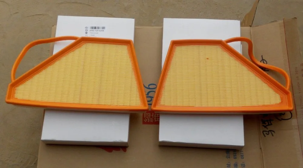 Two pcs engine auto 3W0129620B/3W0129620C Air Filters For Volkswagen ...