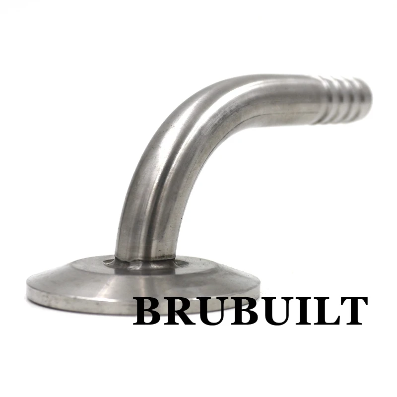 1.5"TC x 3/4" Barb 90 Degree Bend 304 Sanitary Tri-Clover Fittings ...