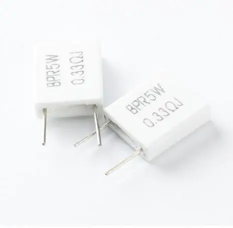 20 pcs Non inductive Ceramic Cement Resistor BPR56 5W 0.33 ohm 0.33R ...