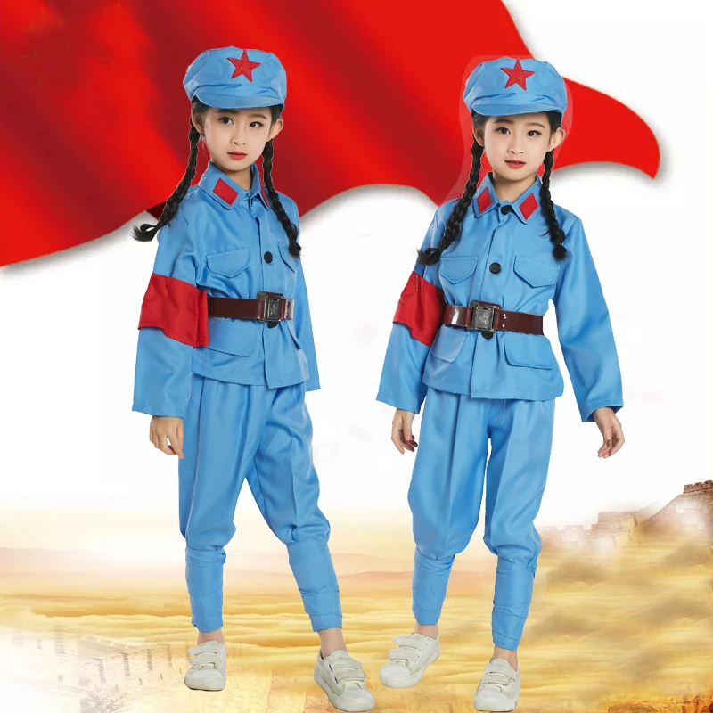Chinese Traditional Folk Military Uniform Costumes The Eighth Route ...