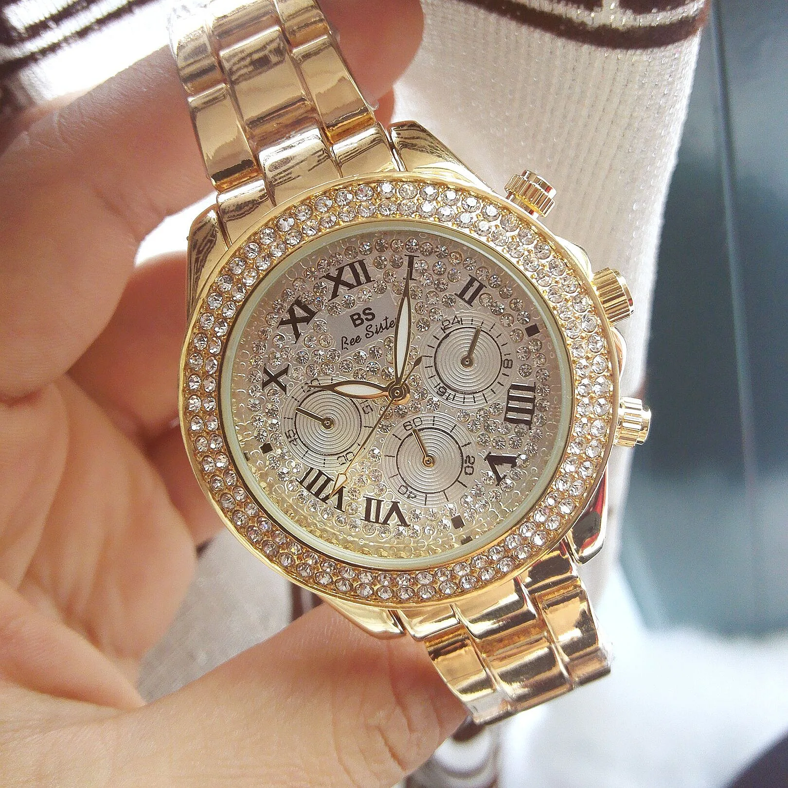 Bs Relogio Feminino Luxury Brand Women Dress Watches Steel Quartz Watch