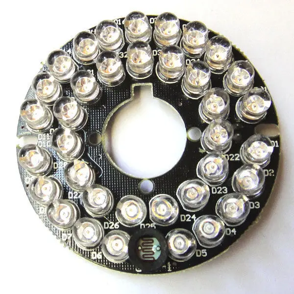 36 Leds 5mm 850nm Infrared Ir 60 Degrees Bulb Led Board For Cctv Camera