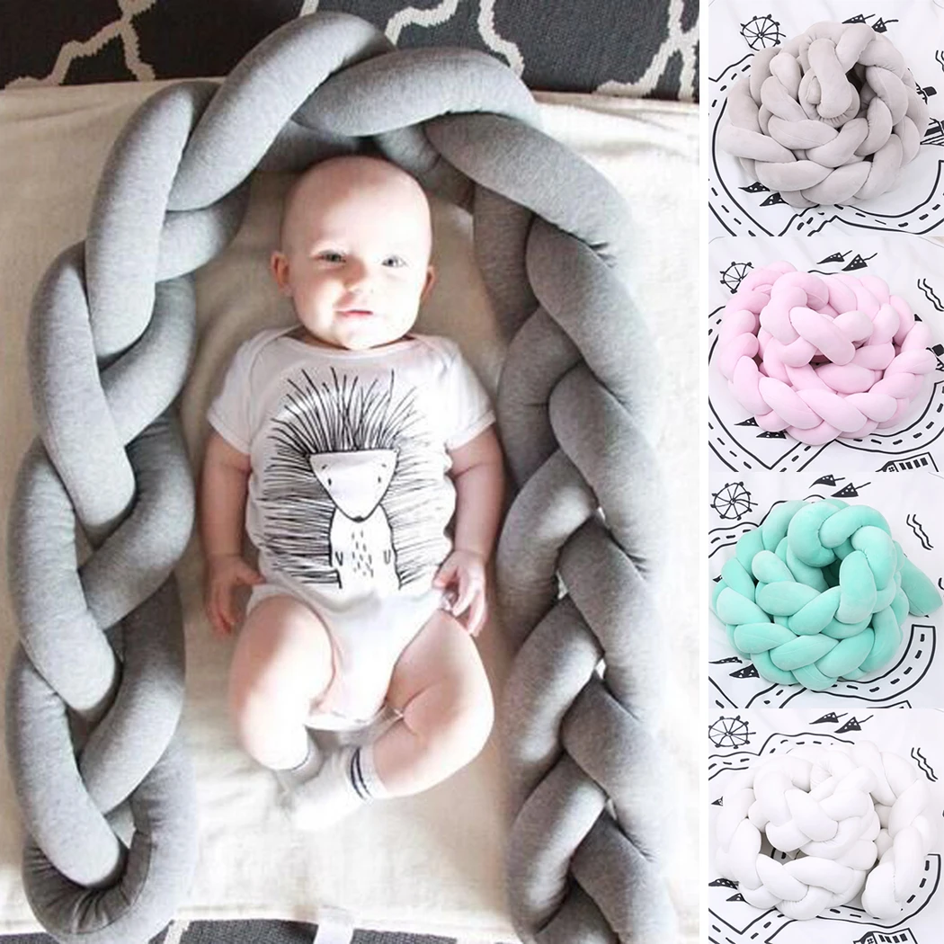 2018 Baby Infant Bedding Bumper Baby Crib Bumpers Safety Collision ...