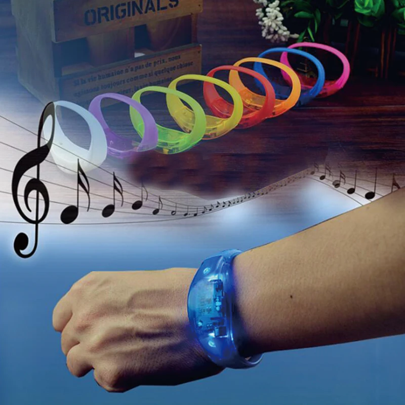 Logo-Voice-Activated-Sound-Control-Flashing-Silicone-Led-Bracelet ...
