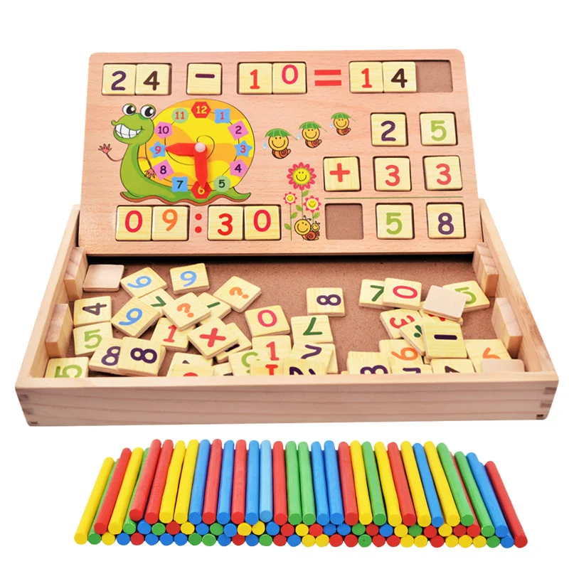 New Arrival Baby Toys Wooden Educational Multifunctional Digital Clock ...