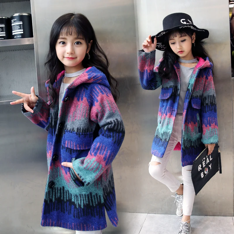 Girls Wool Coats Autumn Girls Clothes Colour Girls Jackets Children ...