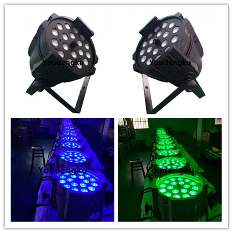 24 pieces dj par indoor led 6 in 1 rgbwauv zoom led par 18 x 18w dmx ...