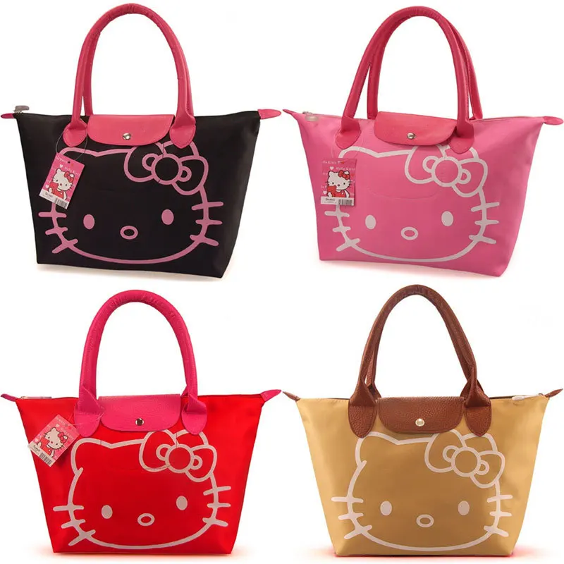 Wholesale Women Casual Cute Cartoon Hello Kitty Pink Waterproof Nylon