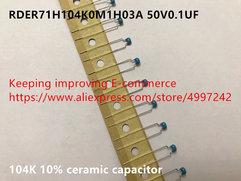Original new 100% RDER71H104K0M1H03A 50V0.1UF 104K 10% ceramic ...