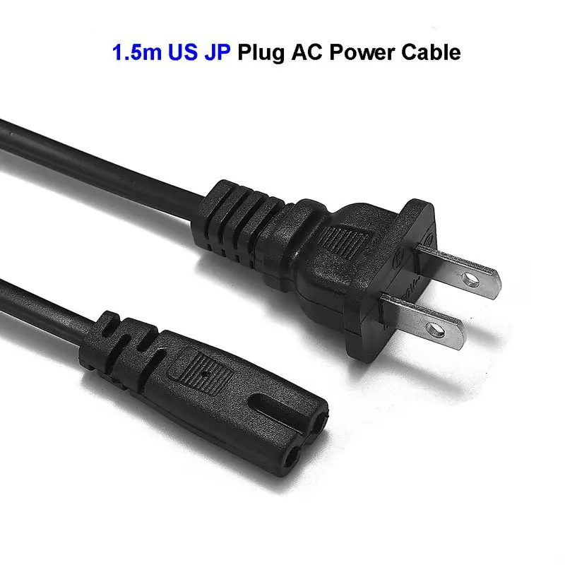 100pcs 2 Prong US JP American Power Cord Cable C7 Figure 8 Japan AC ...