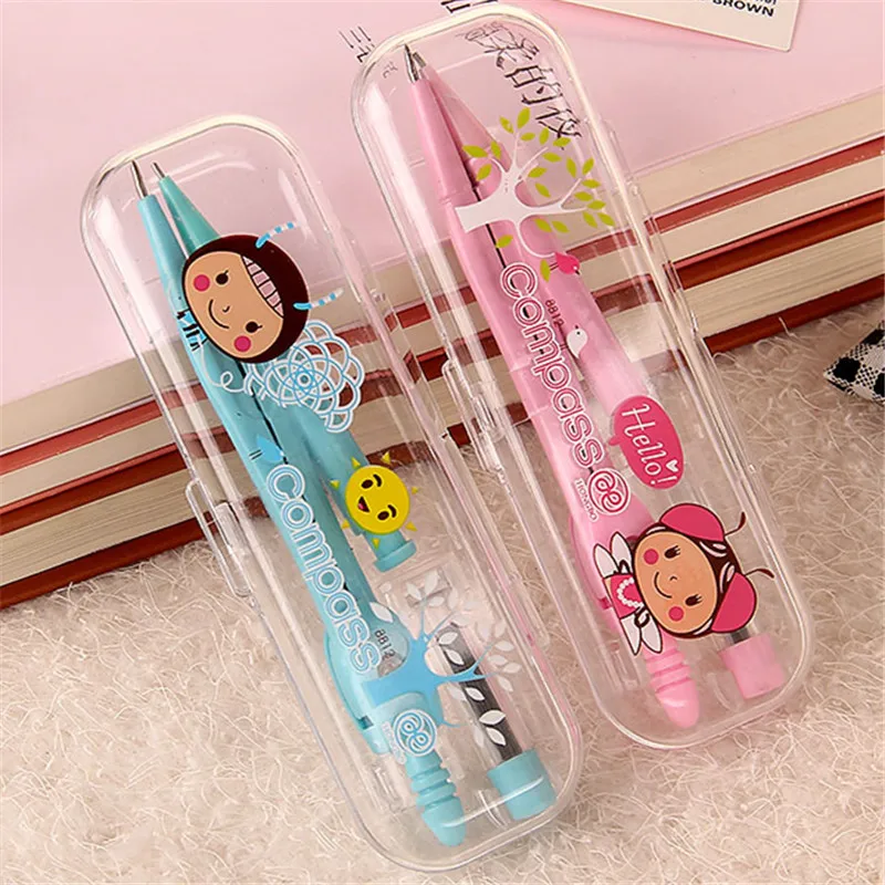 School Compass Cute Girl Stationery Student Drawing Compasso Brujula ...