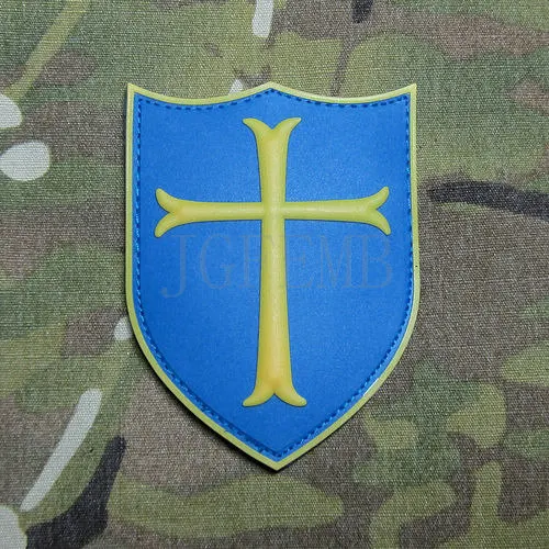 Blue DEVGRU Seal Team Cross Military Tactical Morale 3D PVC patch ...