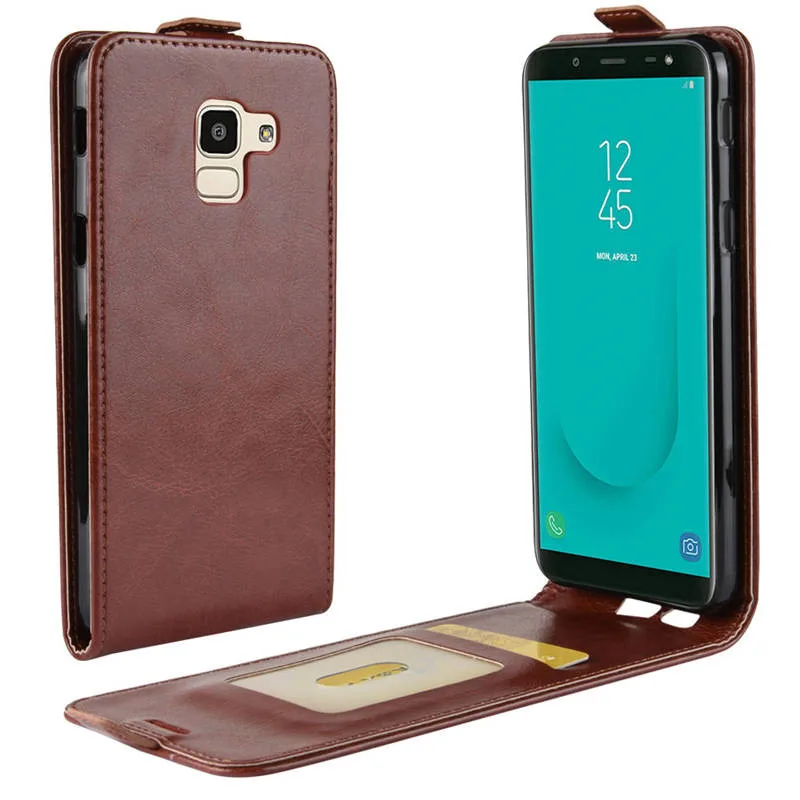 For Samsung Galaxy J6 2018 Case Samsung J6 2018 Case PU Leather Back ...