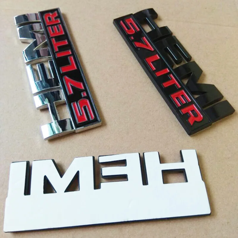 Car Styling HEMI 5.7L LITER Badge HEMI 6.4L Side Fender Emblem for ...