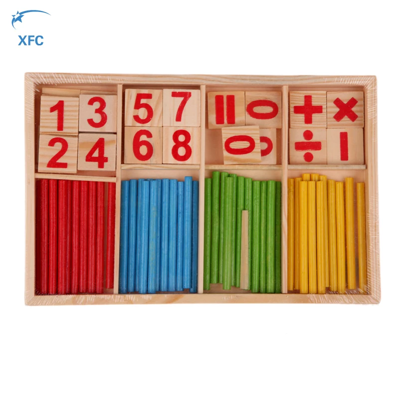 XFC Baby Kids Math Mathematical Sticks Manipulatives Wooden Counting ...