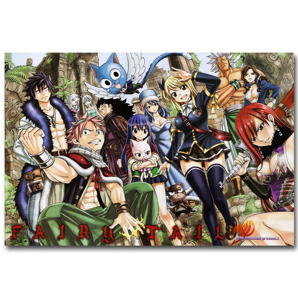 FAIRY TAIL Art Silk Fabric Poster Print Japanese Anime Picture for ...