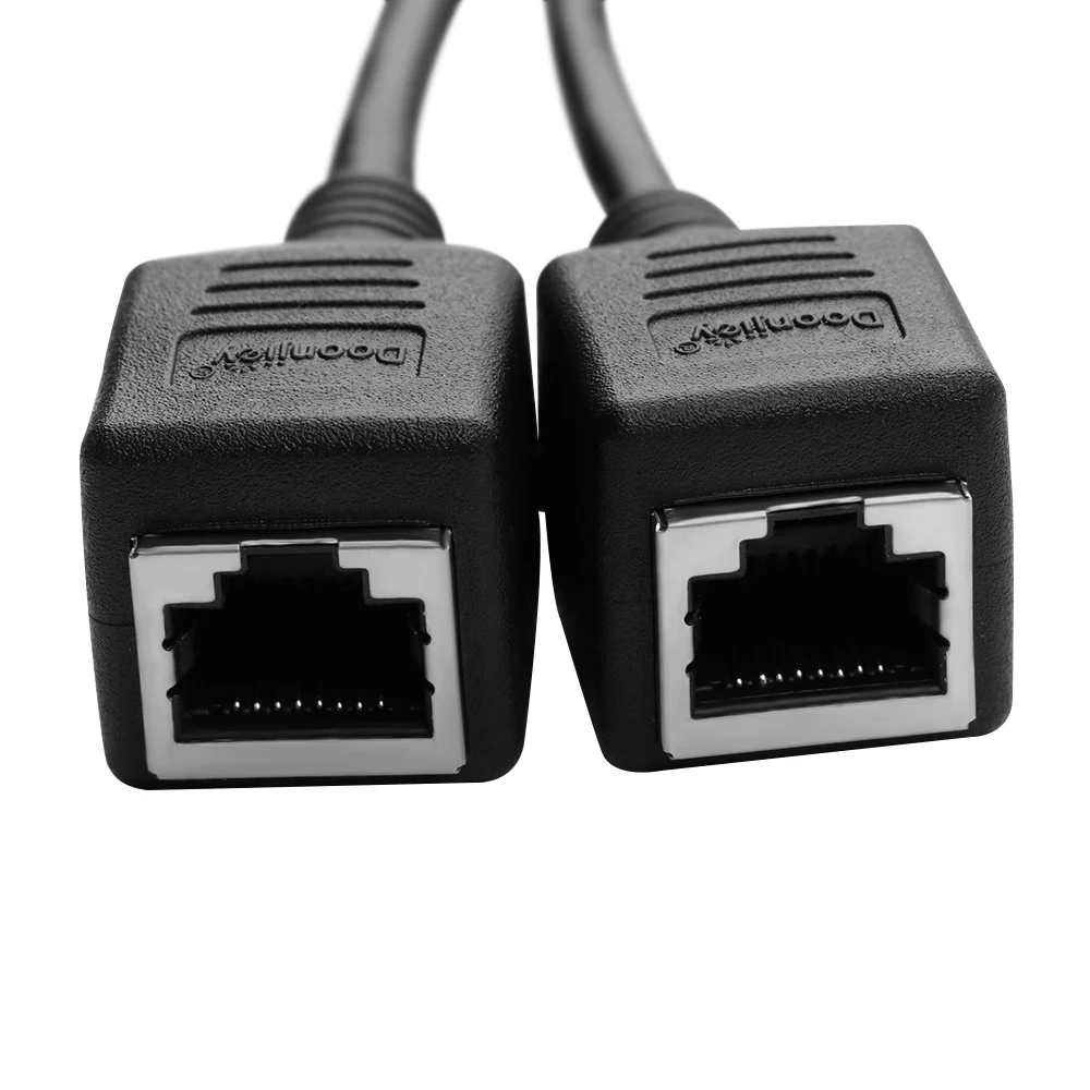 RJ45 1 Male to 2 Female Ports Ethernet Network Plug Cable Splitter ...