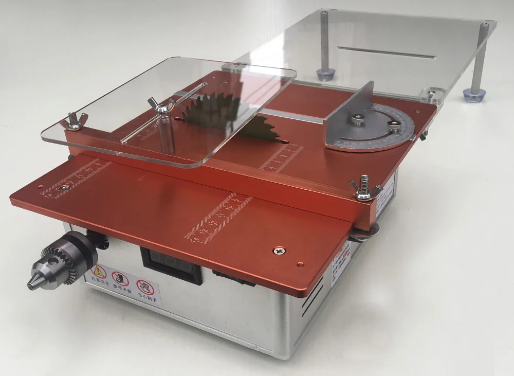 Dual Motor Mini Table Saw Woodworking DIY Desktop Saw Table Cutting ...