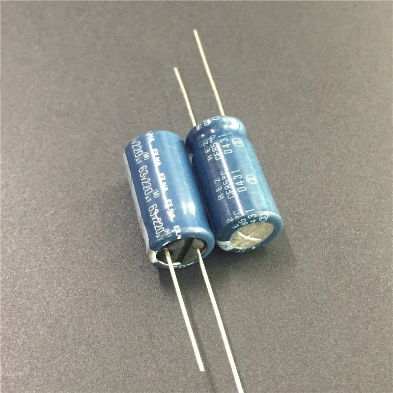 50pcs 220uF 63V ELNA RE2 Series 10x20mm 63V220uF Audio Aluminum ...