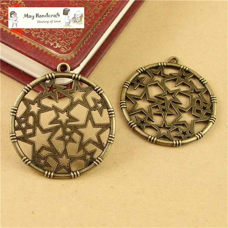 Round Star Vintage Bronze Zipper Sliders DIY Fashion Zipper Metal ...