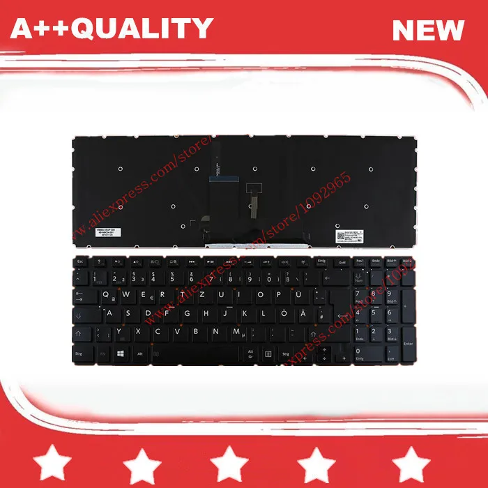 GR/German language laptop Keyboard for TOSHIBA L50 B GLOSSY (Without ...