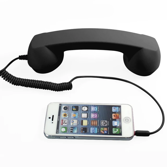 Retro Telephone Receiver 3.5mm Comfort Mini Mic Speaker telephone ...