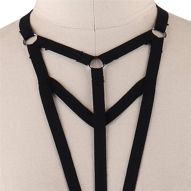 Black Goth Harness Crop Top Women Sexy Bondage Cage Bra - Best ...