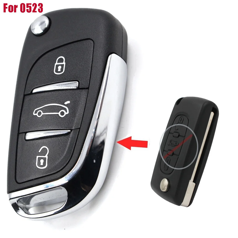 Modified Flip Remote Key Fob 3Buttons Flip Remote Car Key Fob 3 Button ...