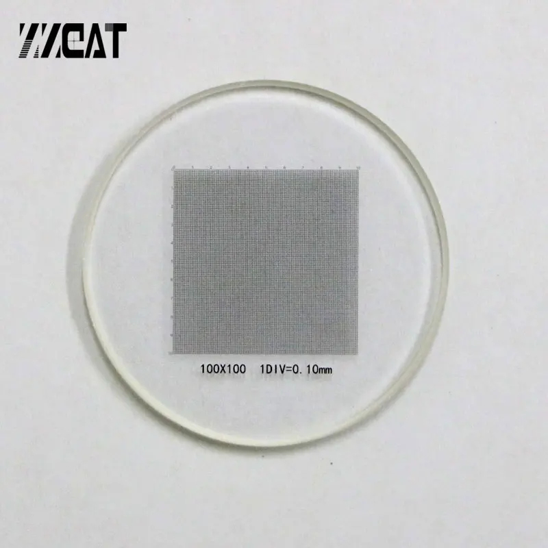 951 Optical Scale Glass Lens Cross Net Ruler DIV 0.1mm Grid Scale Value ...