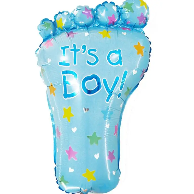 Blue 79*46cm Baby Boy Foot Balloons Birthday Party Balloons Supplies ...