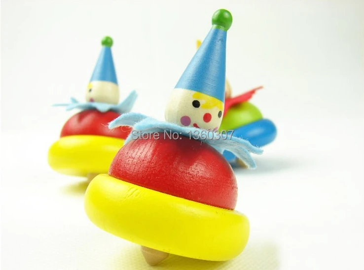 Traditional KOMA Spinning Peg Wooden Clown GK Rotating Spinning ...