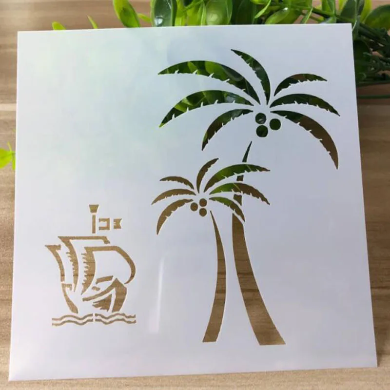 Coconut-Tree-Stencil-For-Wall-Painting-Template-DIY-Scrapbooking-Diary ...