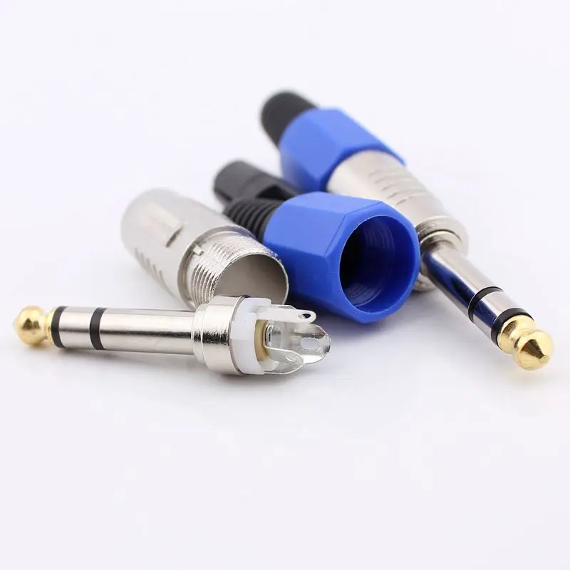 10pcs Male microphone plug 3 poles 1/4" TRS 6.35mm 6.5mm Stereo Audio ...