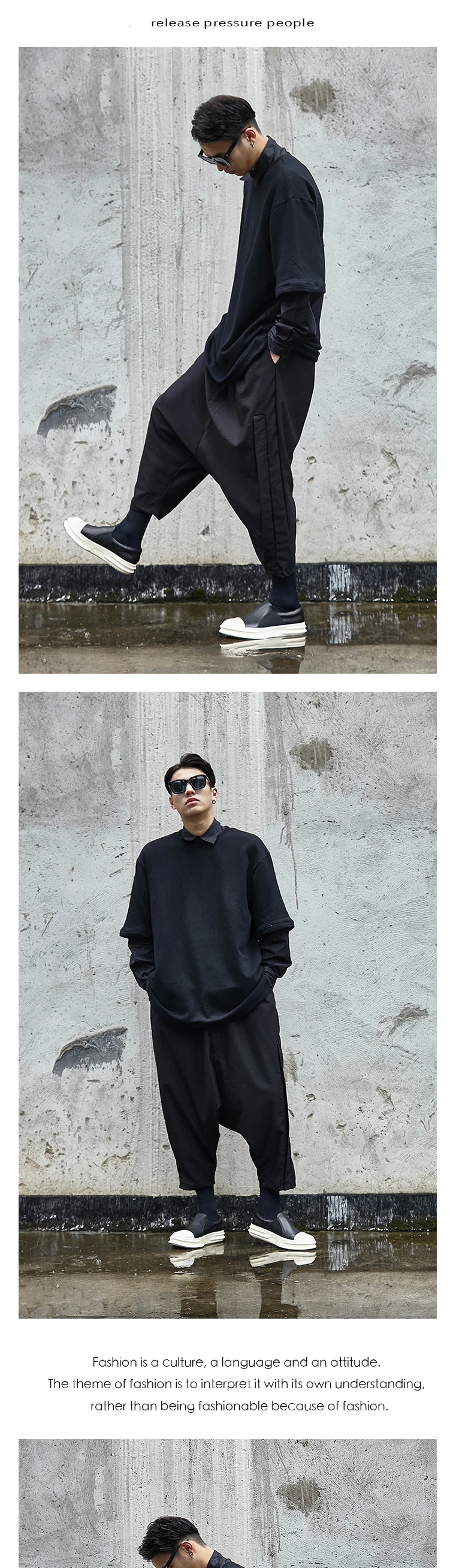 MR-DONOO, японский стиль, готический стиль, темно-черный крест, мужские ...