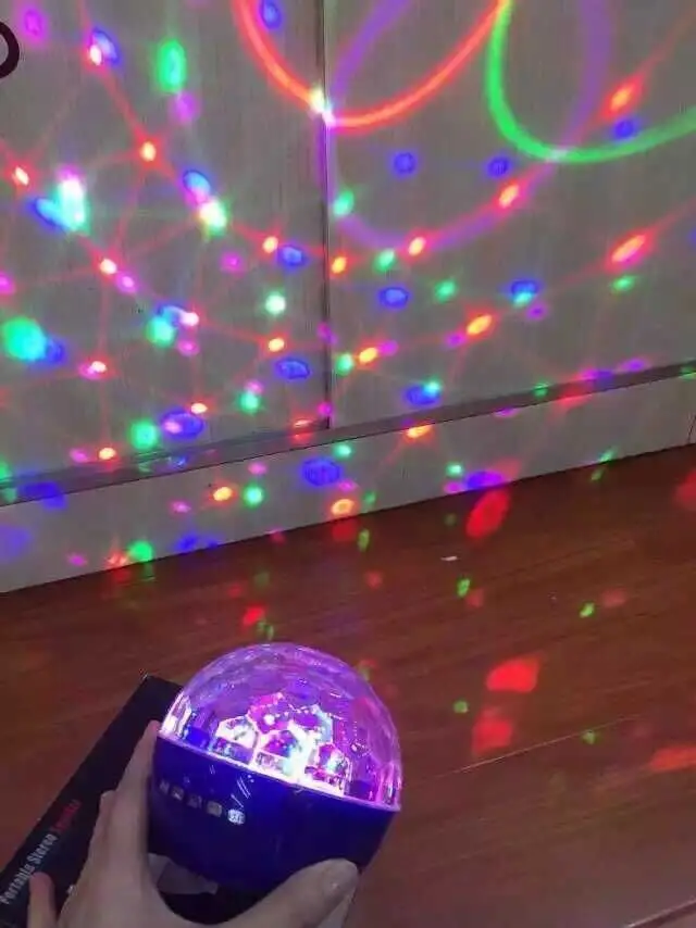 New Bluetooth Speaker Colourful LED Disco Light Mobile Phone Wireless ...