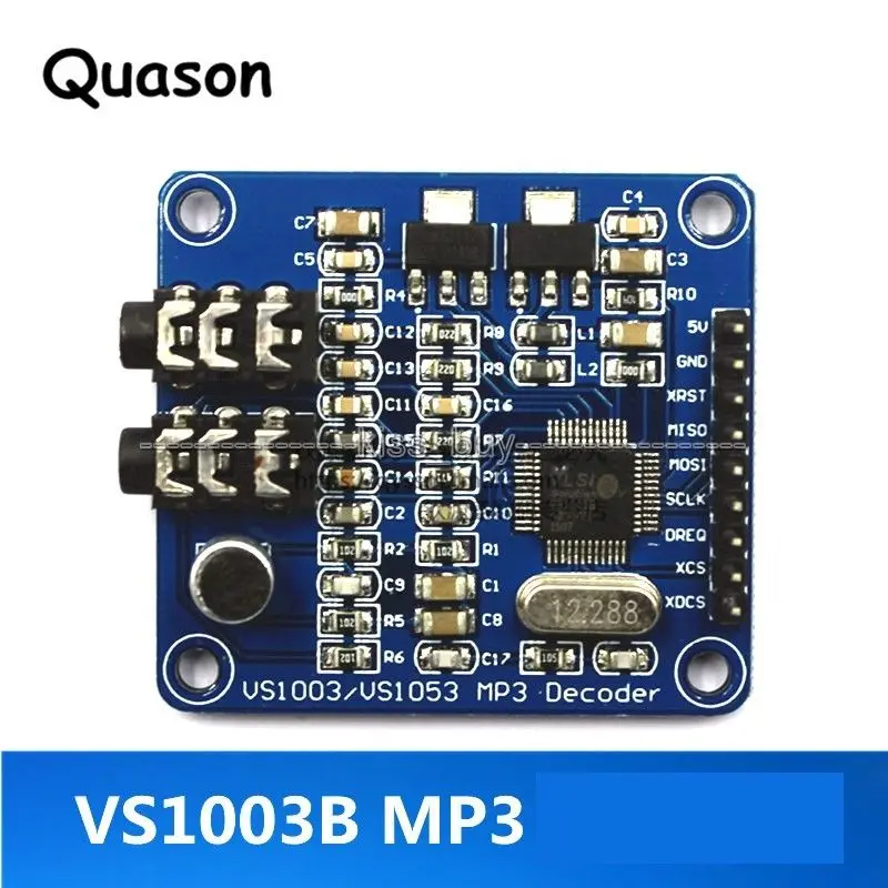 VS1003 MP3 ถอดรหัสโมดูล MP3 MP3 + V WMA WAV MIDI ไมโครโฟน Development BOARD|development board ...