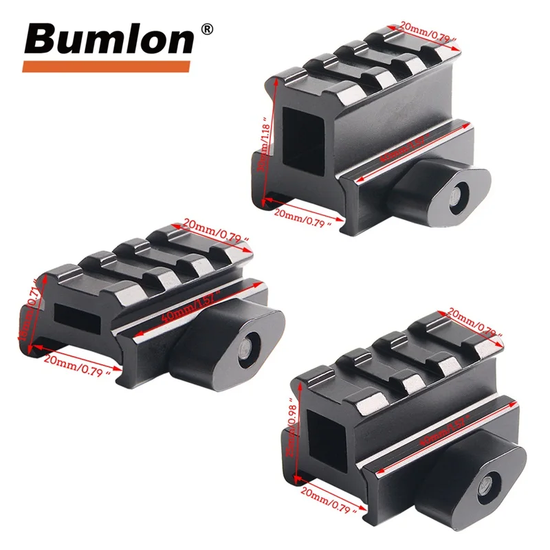 Other Outdoors - QD Scope Riser Rail Mount Quick Release Low Middle ...