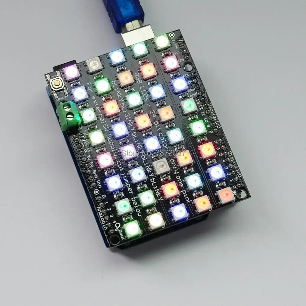 DIYmall 8*5 40 RGB LED WS2812 Matrix Shield LED Panel Programmable for ...