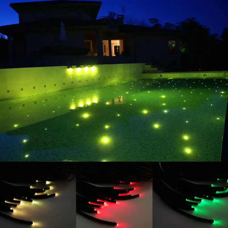 6mm 14pcs 2m Underwater Light Pmma End Emitting Fiber Optic Light Cable ...