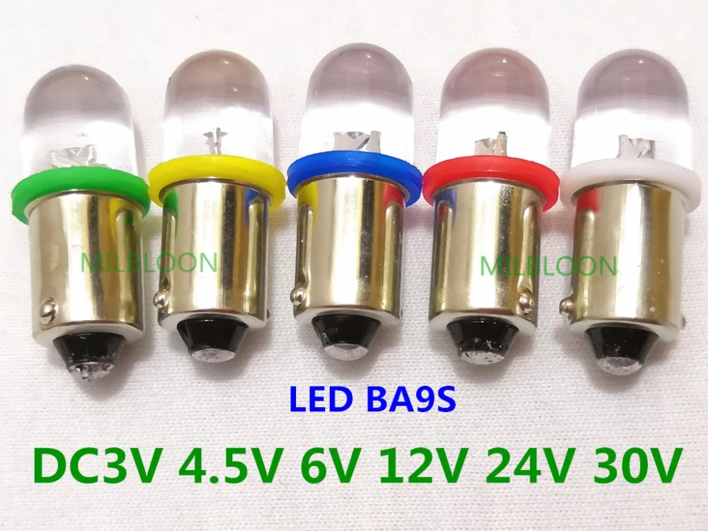 5pcs Ba9s Led Indicator Bulb License Plate Bulb 24v Ba9s 3v Led Ba9s 6v ...