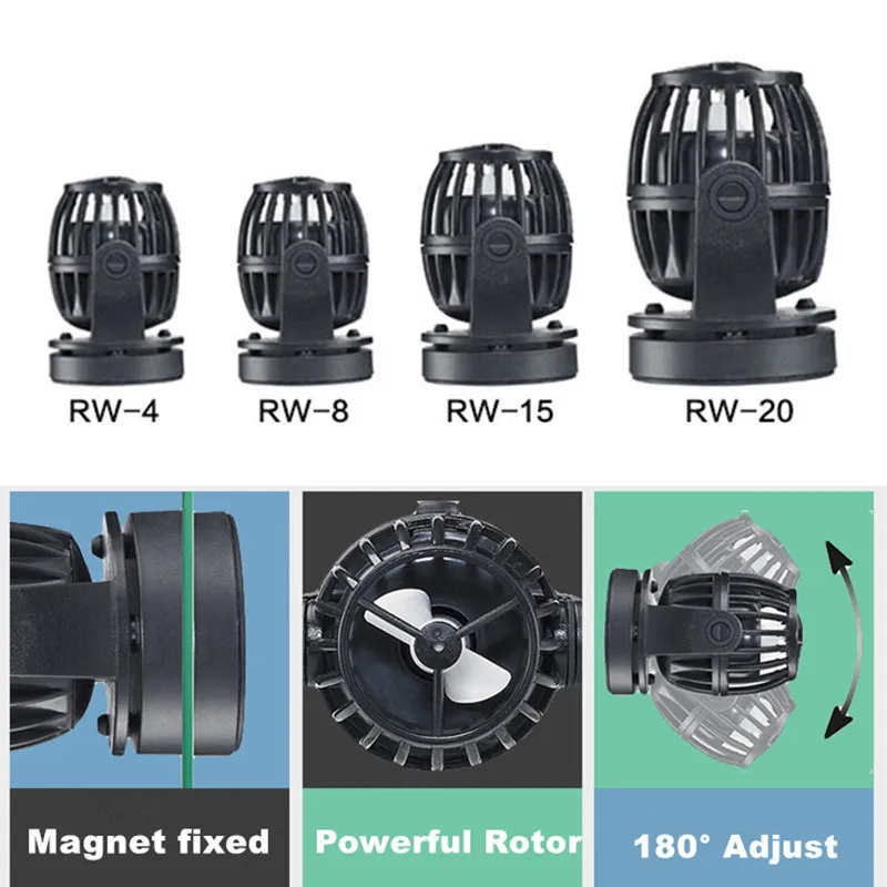 4 Size Propeller Aquarium Wave Maker Pump Fish Tank Wavemaker Dc Water ...