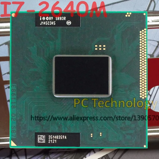 Original Intel Core I7 2640M SR03R CPU I7 2640M processor FCPGA988 2 ...